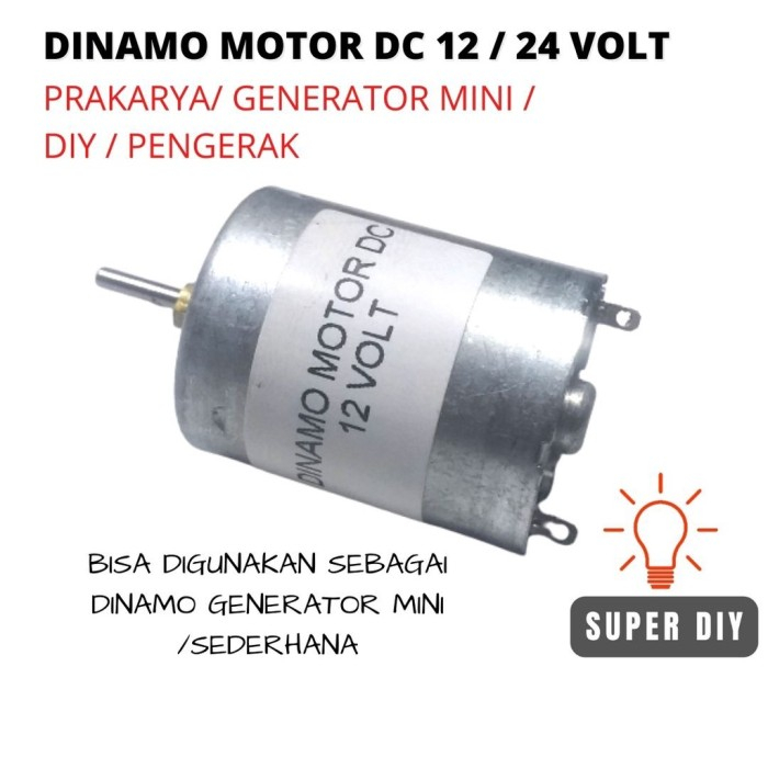 Jual DINAMO MOTOR DC MINI 12 VOLT v 12v 12volt UNTUK PRAKTEK GENERATOR | Shopee Indonesia
