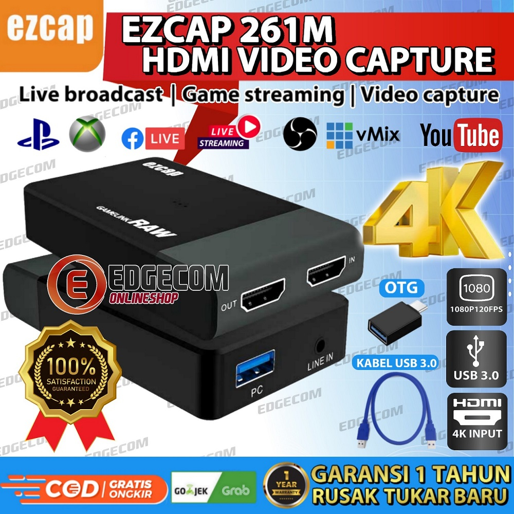Jual EZCAP 261M USB 3.0 HDMI HD Video Capture 4K GAMELINK RAW / EZCAP261M | Shopee Indonesia