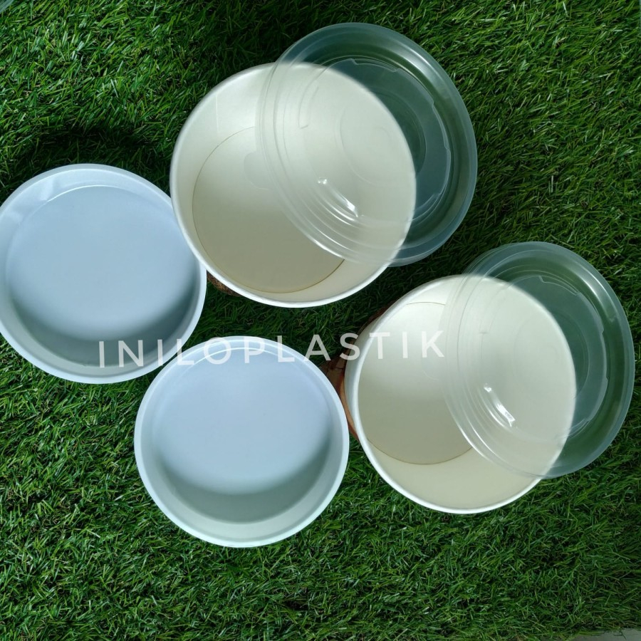 Jual [25pcs} Paper Bowl Polos 800 ml | Shopee Indonesia