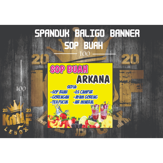Jual CETAK SPANDUK BALIGHO BANNER MURAH SOP BUAH | Shopee Indonesia