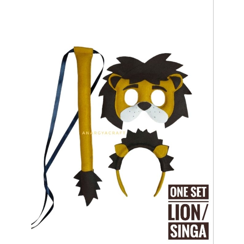 Jual Bando singa, bando lion, topeng singa, ekor singa cosplay lion ...