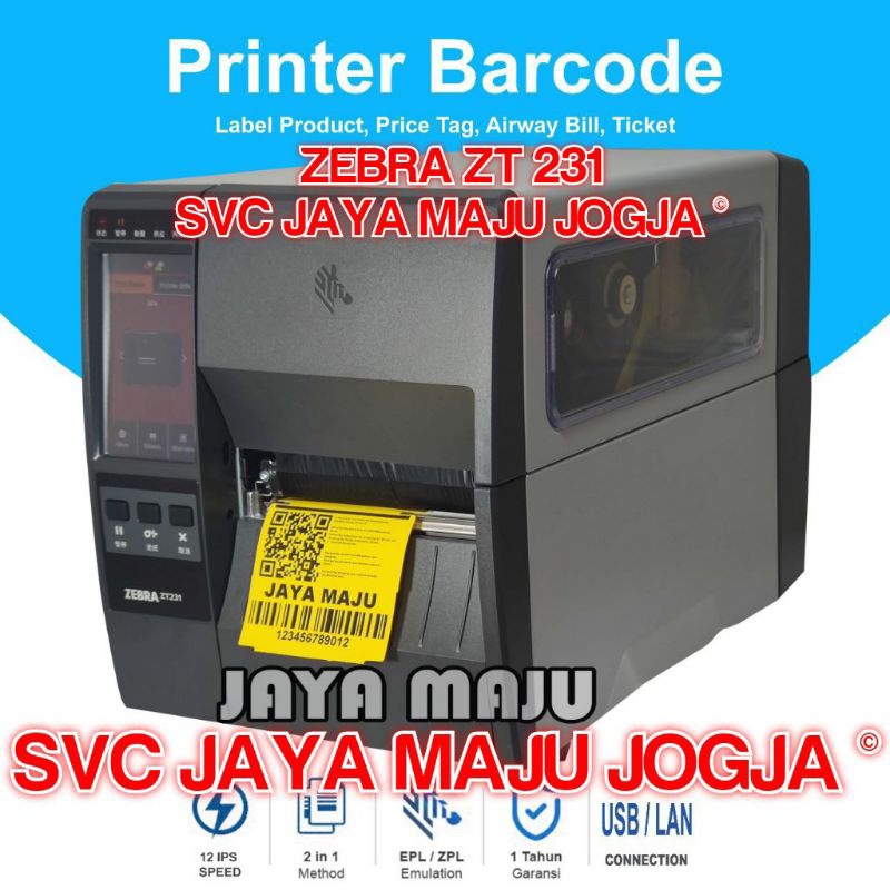 Jual ZEBRA ZT 231 203 DPI - SPEED 305 MM/S - SERIAL USB USB HOST BLUETOOTH 5.1 BTLE ETHERNET ...