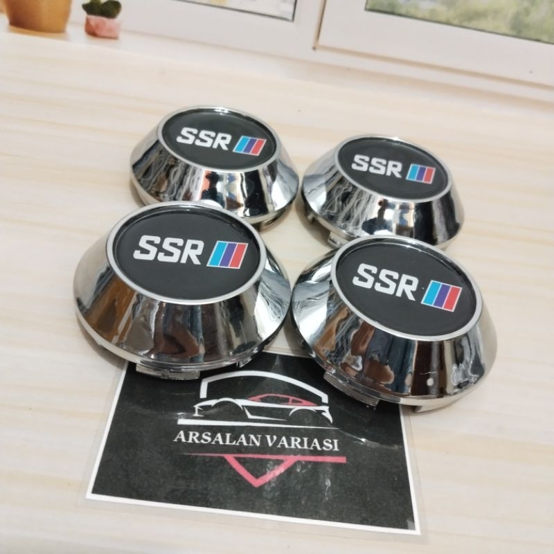 Jual dop roda tutup velg mobil racing variasi kerucut chrome logo SSR ...