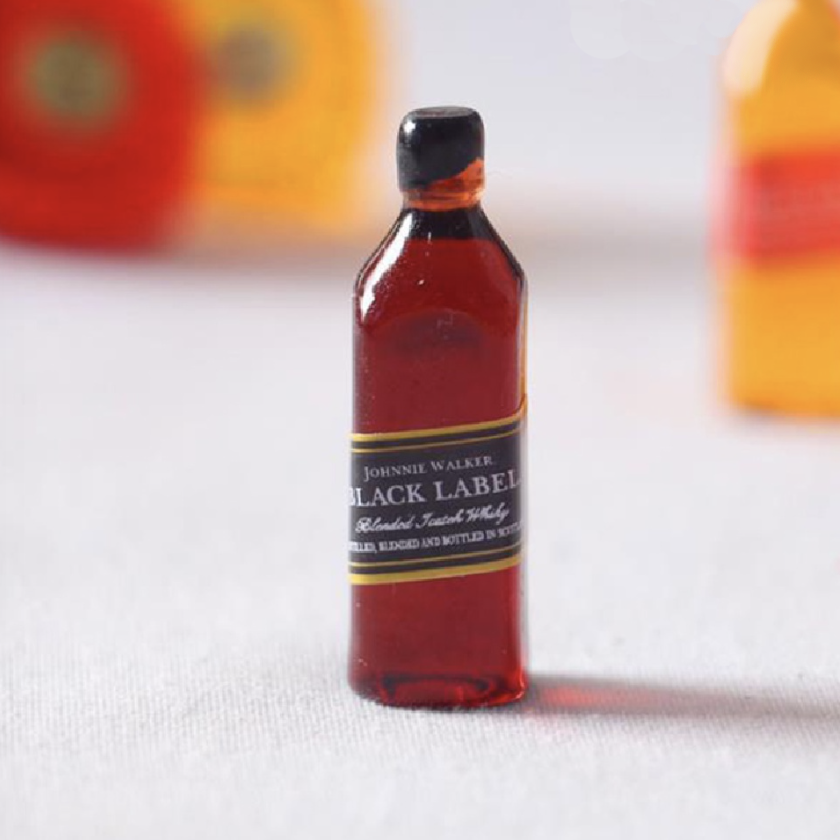 Jual Miniatur Botol Black Label Skala 1:12 - Miniatur Botol Minuman ...
