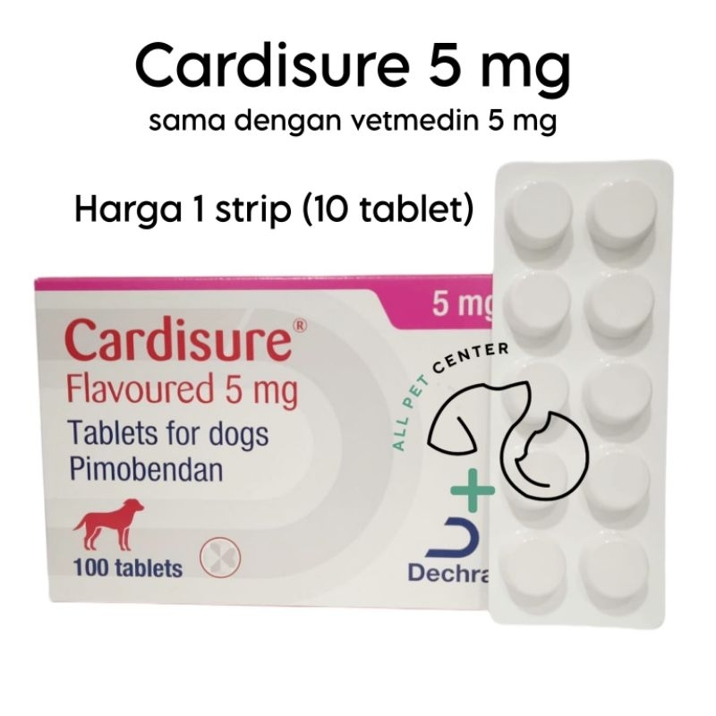 Jual Cardisure 5 mg for dog Harga 1 strip isi 10 tablet | Shopee Indonesia