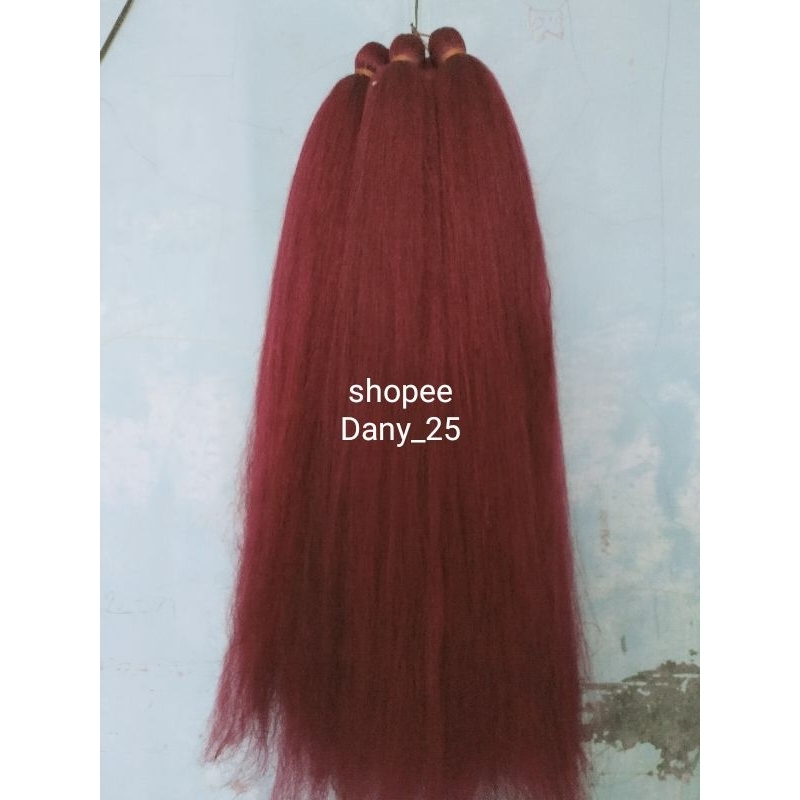 Jual Rambut cemara warna merah maron/cemara maron | Shopee Indonesia