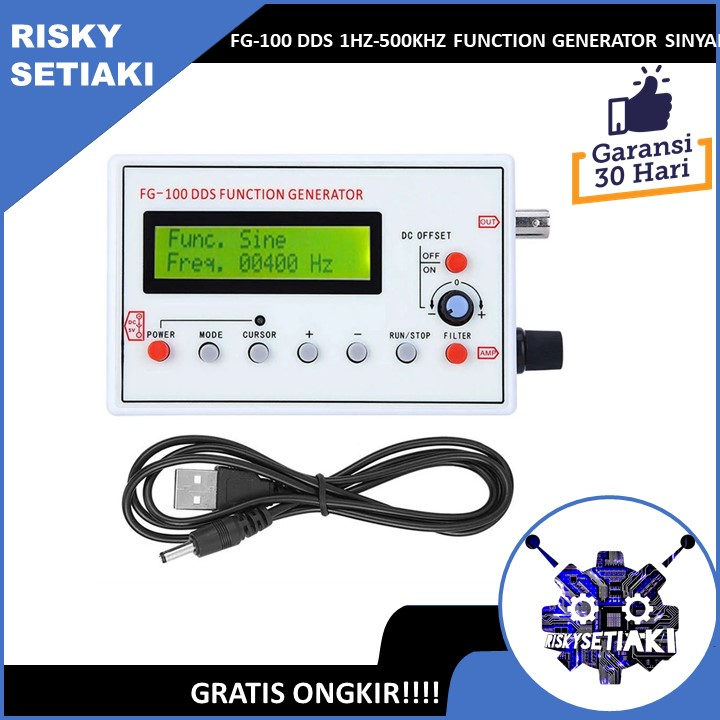 Jual FG-100 DDS 1HZ-500KHZ FUNCTION GENERATOR SINYAL FREKUENSI ...