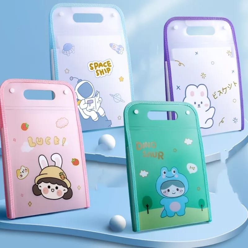 Jual CUTE MULTILAYER FOLDER MAP KOREA TAS FOLDER ANAK LUCU UKURAN A4 ...