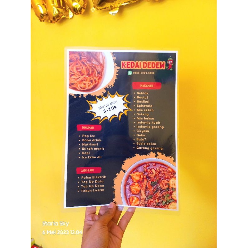 Jual FLYER MENU MAKANAN / FLYER PARSEL / CETAK MENU MAKANAN | Shopee ...
