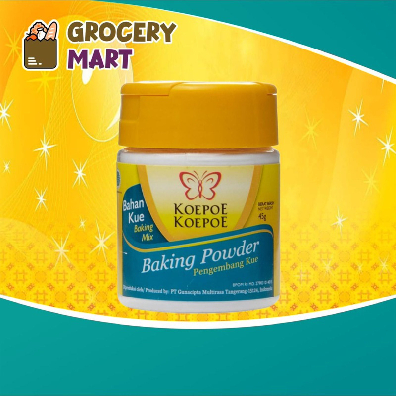 Jual Baking Powder Koepoe Koepoe Brand 45gr / Soda Kue | Shopee Indonesia