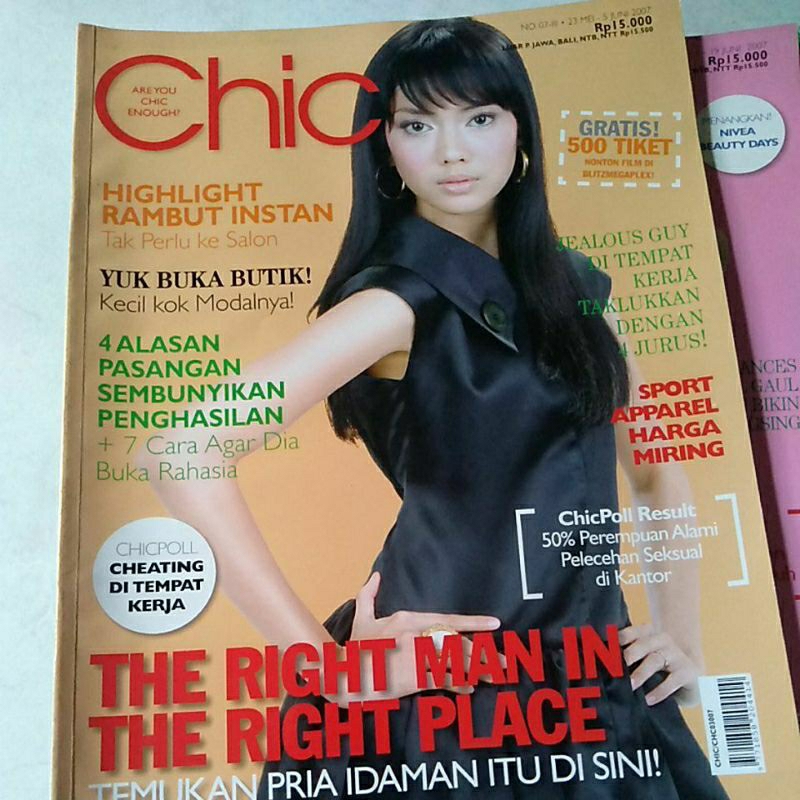 Jual majalah chic no.5-9 tahun 2007 Evan Sanders,ririrn Dwi Aryani,Angel Karamoy,Lena tan ...