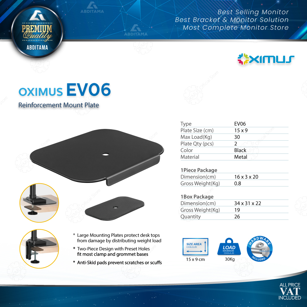 Jual Kit Plate Plat Penguat Protektor Pengaman Meja Bracket OXIMUS EV06 ...