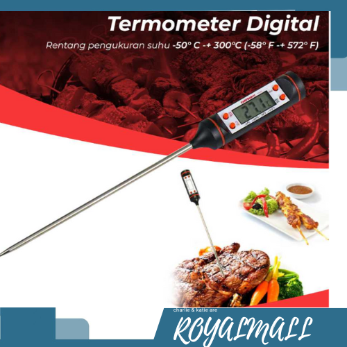 Jual Termometer Makanan Digital Daging Kopi Susu / Alat Termometer ...