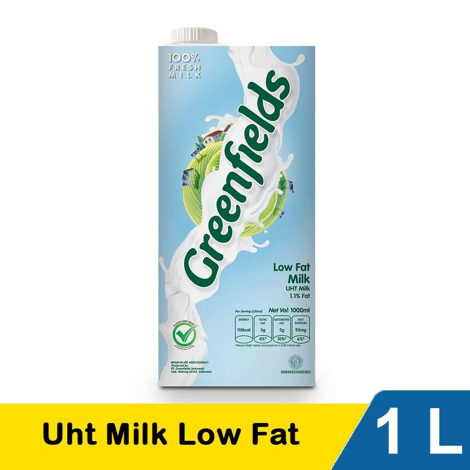Jual Greenfields Low Fat Milk UHT 1L Susu Greenfield UHT Rendah Lemak 1 ...