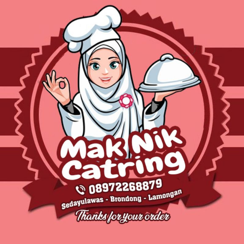 Jual stiker catering makanan / stiker label produk / stiker makanan ...