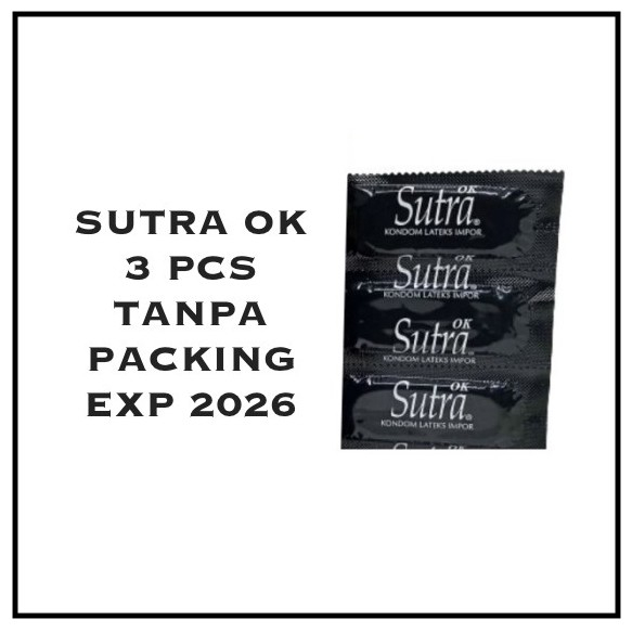 Jual Kondom Sutra OK 3s No Pack / Tanpa Kemasan Sutra Hitam 3 Pcs ...