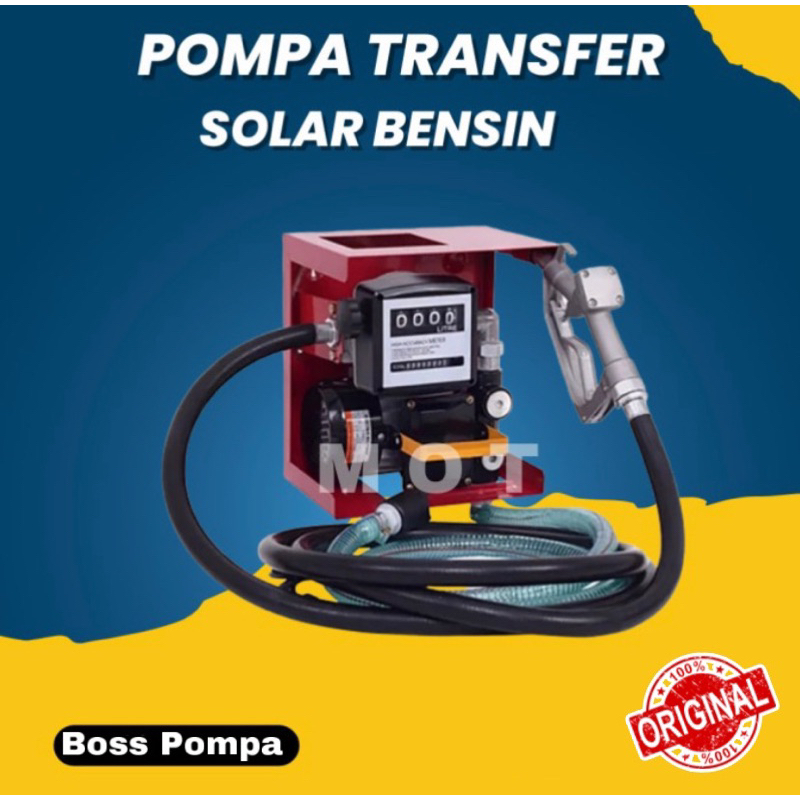 Jual Pompa solar Pompa Transfer BBM Flow meter Solar/minyak AC 220V ...