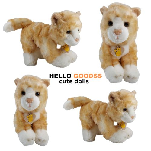 Jual BONEKA KUCING KREM CUTE SOFT LUCU FLUFFY TINGGI 22 CM - UKURAN M ...