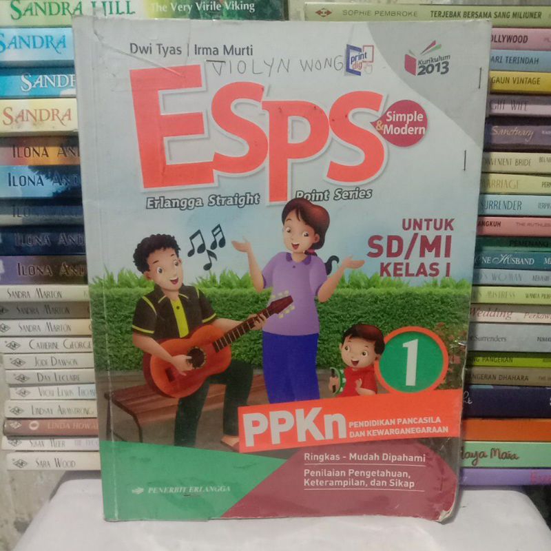 Jual Buku ESPS PPKn untuk siswa SD Kelas 1 penerbit Erlangga kurikulum 2013 edisi revisi ...