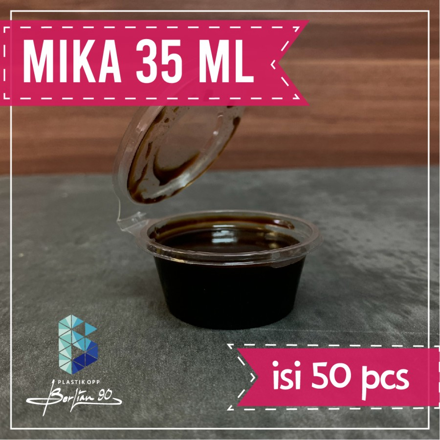 Jual Mika Plastik Sambal Klip 35 ml Cup Saus Sambal Mika Sauce ...