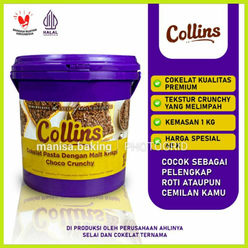 Jual COLLINS CHOCO CRUNCHY 1 KG COKLAT PASTA CRISPY MALT | Shopee Indonesia