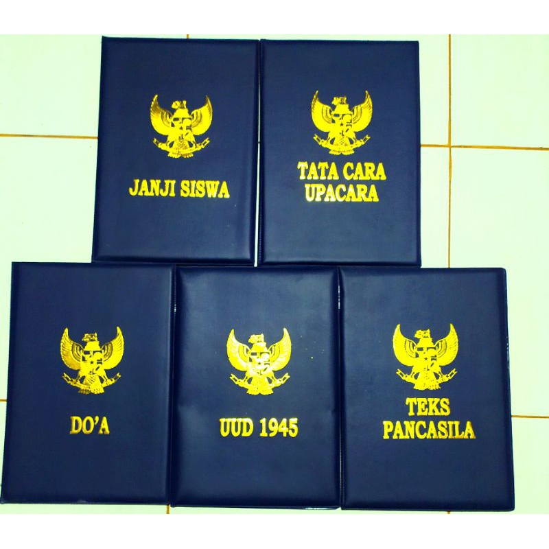 Jual 5 MAP UPACARA BENDERA WARNA NAVY/BAHAN KULIT SINTETIS/SUDAH ADA ...