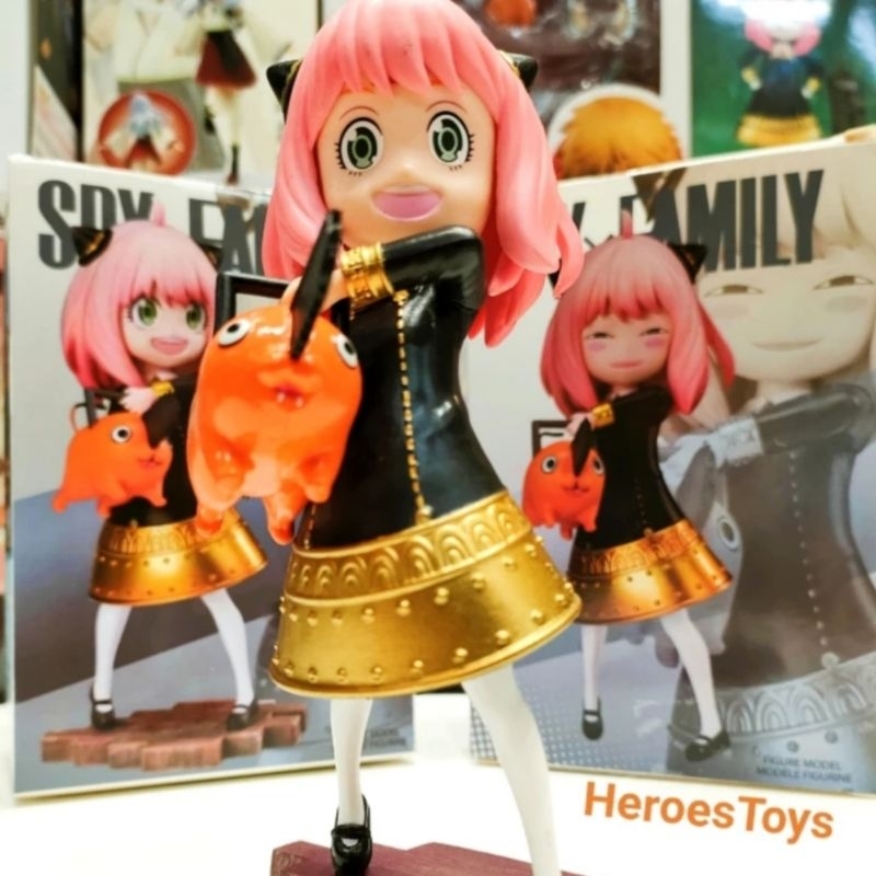 Jual Anya Forger Spy X Family Action Figure cute Chibi Face Topper Cake ...