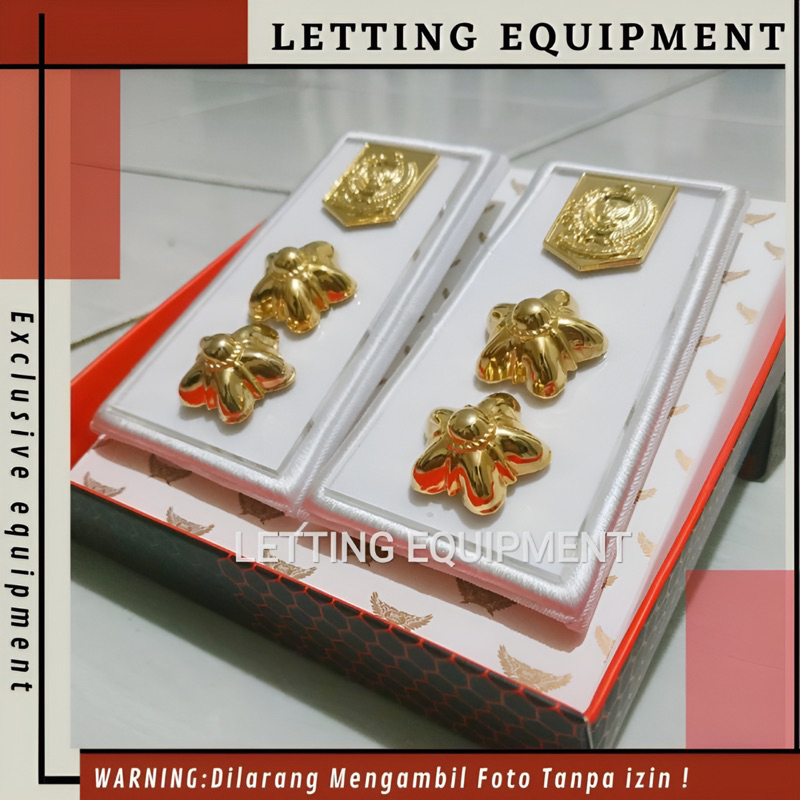 Jual Pangkat Kades Lurah pdh Putih mika kilap bening logo garuda ...