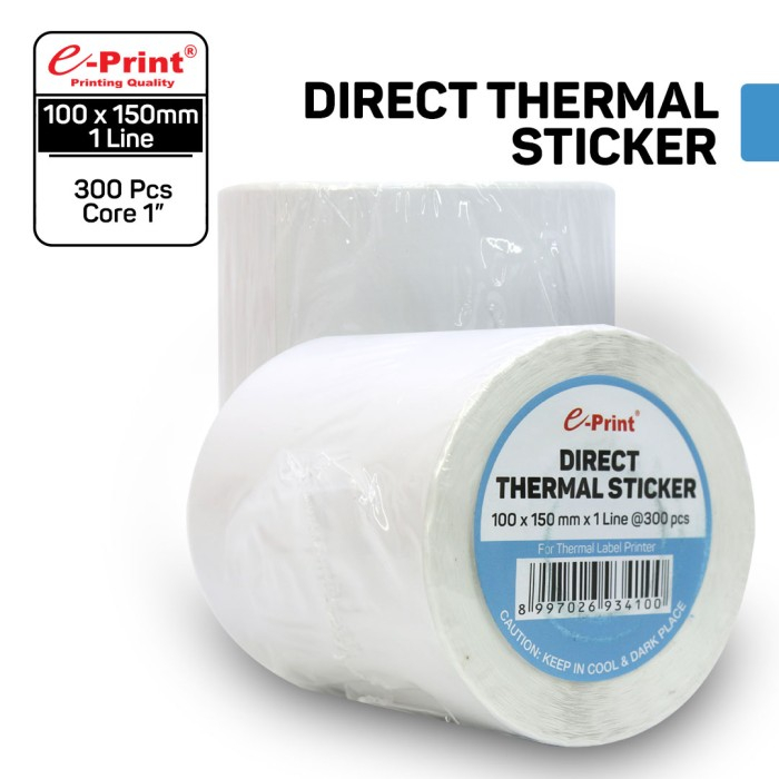 Jual Kertas Thermal Stiker Lite Label Eprint 100 x 150 mm 300Pcs ...