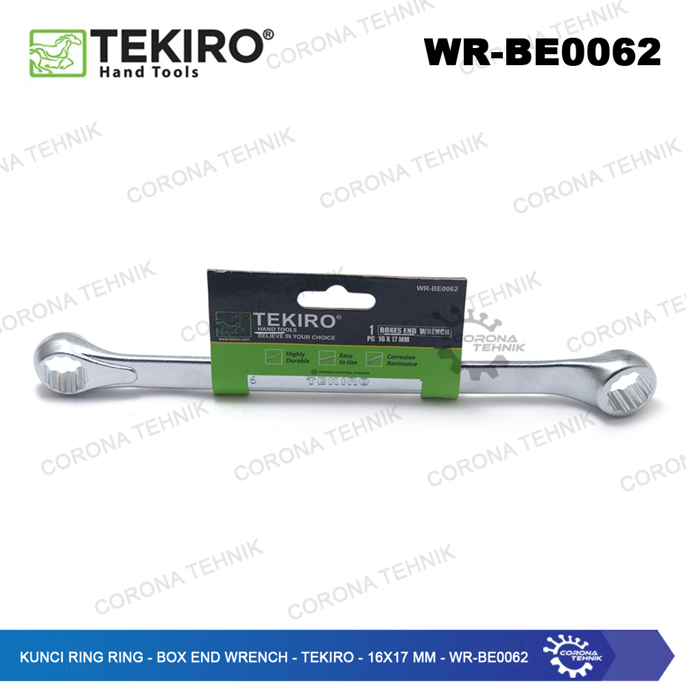 Jual WR-BE0062 - Kunci Ring Ring - Box End Wrench - Tekiro - 16x17 mm ...