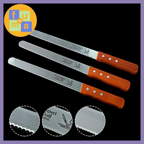 Jual Pisau Roti 3 macam pisau / Pisau Kue / Bread Knife multifungsi ...