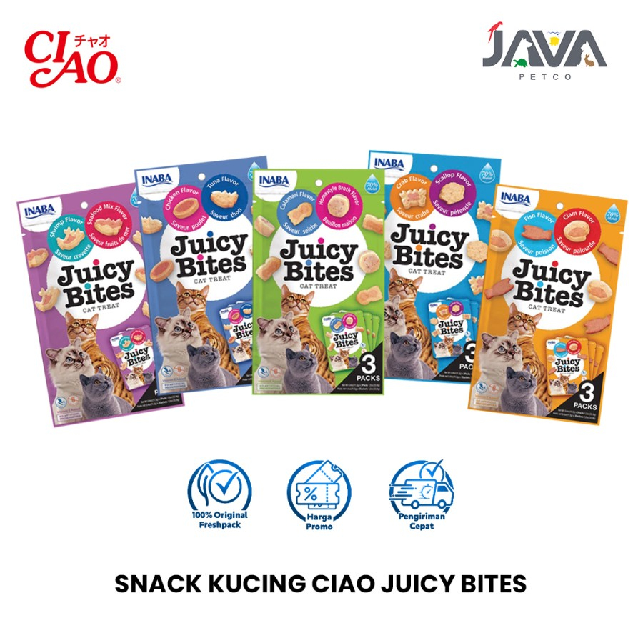Jual Snack Kucing Ciao Inaba Juicy Bites Cat - Cat Treats CIAO 11,3 Gr ...