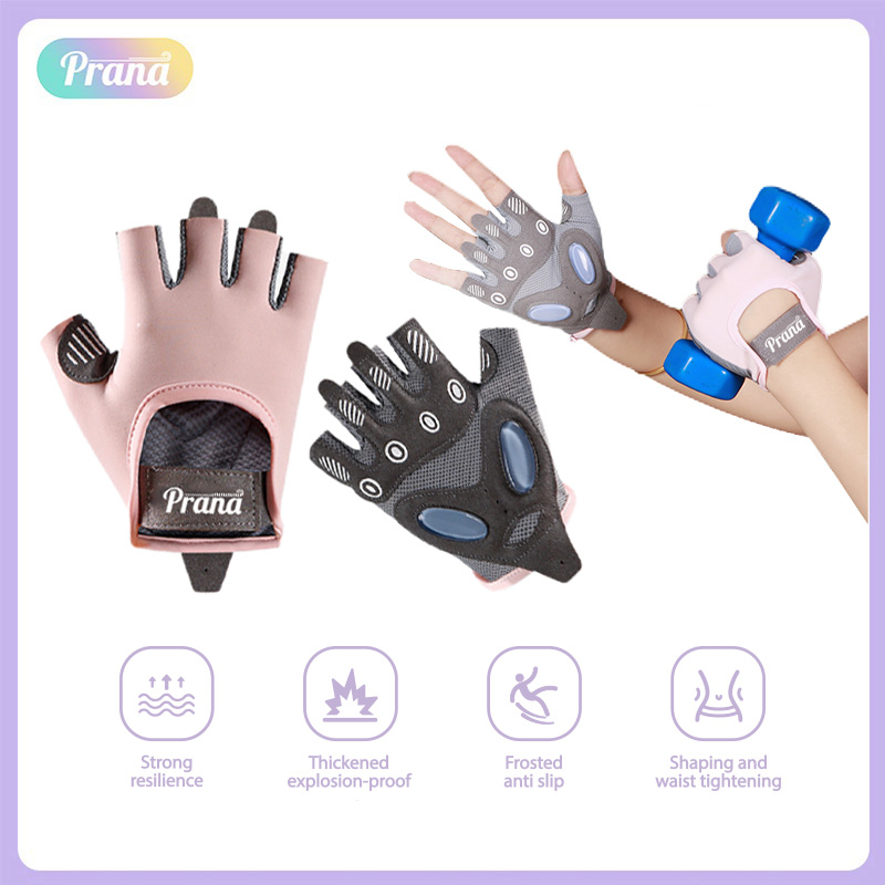 Jual PRANA Sarung Tangan Setengah Jari Olahraga Fitnes Running Gym Gloves Sport Weight Lifting ...