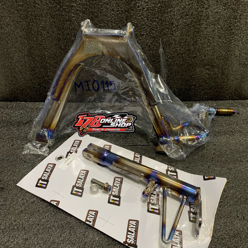 Jual standar samping dan tengah mio sporty ring 14 titanium original ...