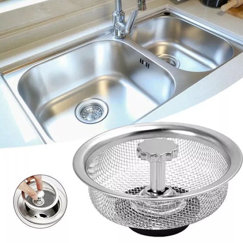 Jual Keranjang Saringan Afur Bak Cuci Piring Wastafel Stainless Steel ...