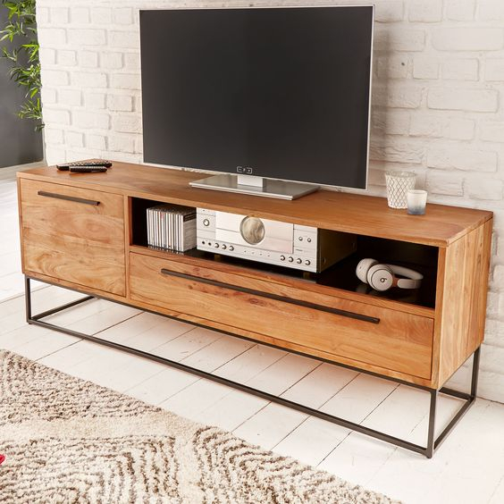 Jual Meja Tv Besi Kayu Jati Minimalis: Kesempurnaan Desain dengan ...