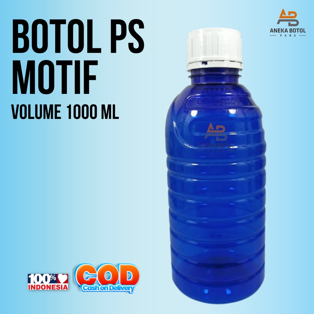 Jual Botol Pupuk Cair Motif Warna Biru Botol Plastik PET 1000 ml Botol ...