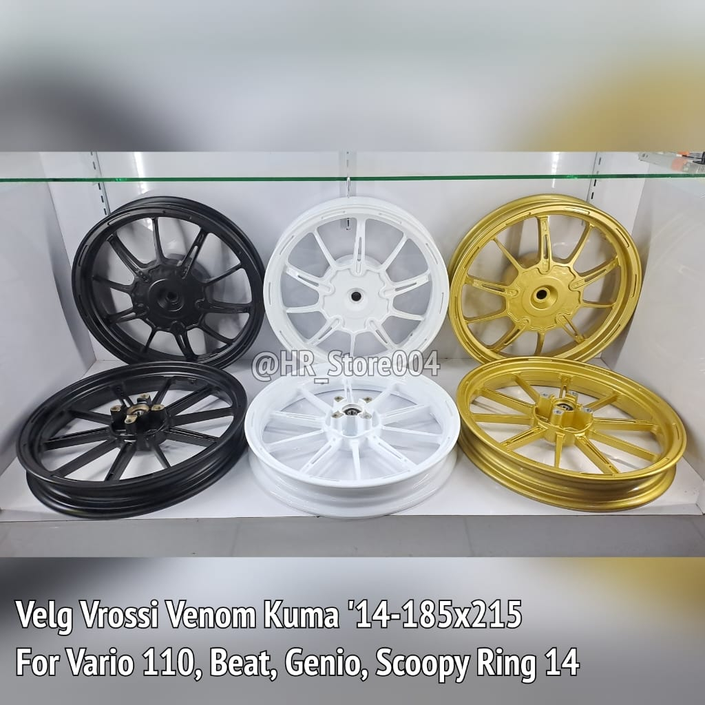 Jual VELG VROSSI VENOM KUMA '14-185X215 FOR VARIO 110, BEAT, GENIO, SCOOPY RING 14 | Shopee ...
