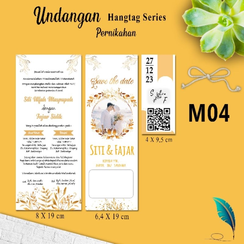 Jual Undangan Pernikahan Hangtag Tali Rami Murah Hang Tag Nikah Unik ...