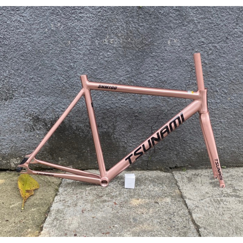 Jual Frame tsunami SNM 100 alloy rose gold fixie Original | Shopee ...