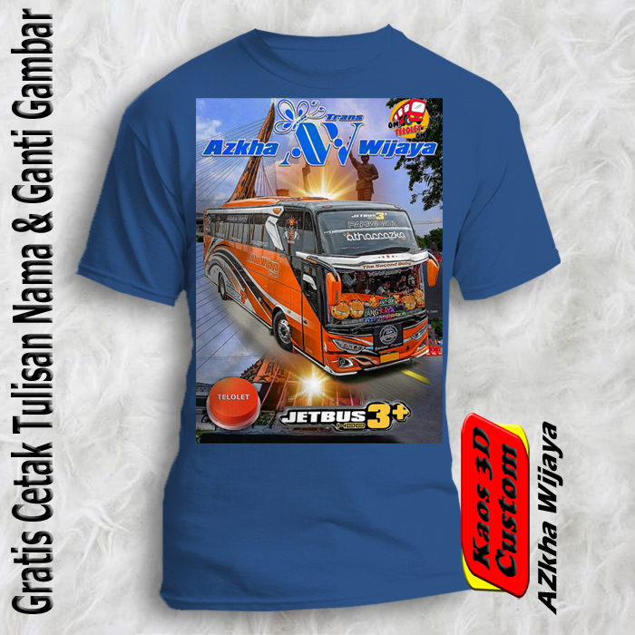 Jual Kaos Bus Telolet Azkha Wijaya / Baju Bis Mania Azka om basuri tololet | Shopee Indonesia