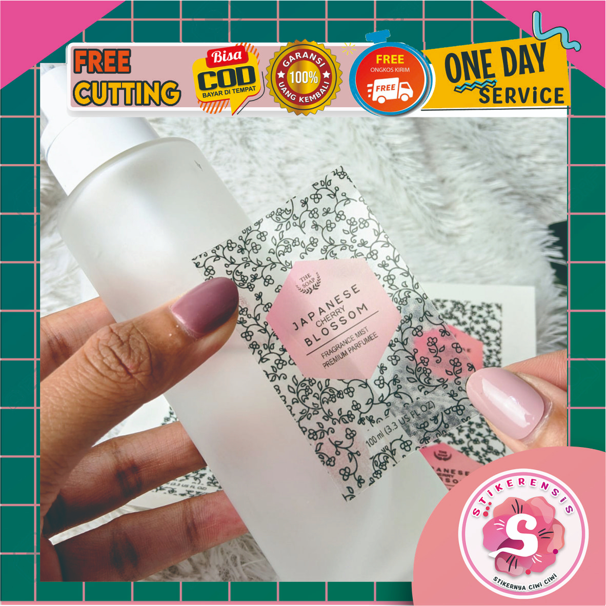 Jual Stiker Label Parfum Sticker Parfume Custom Label Wewangian ...