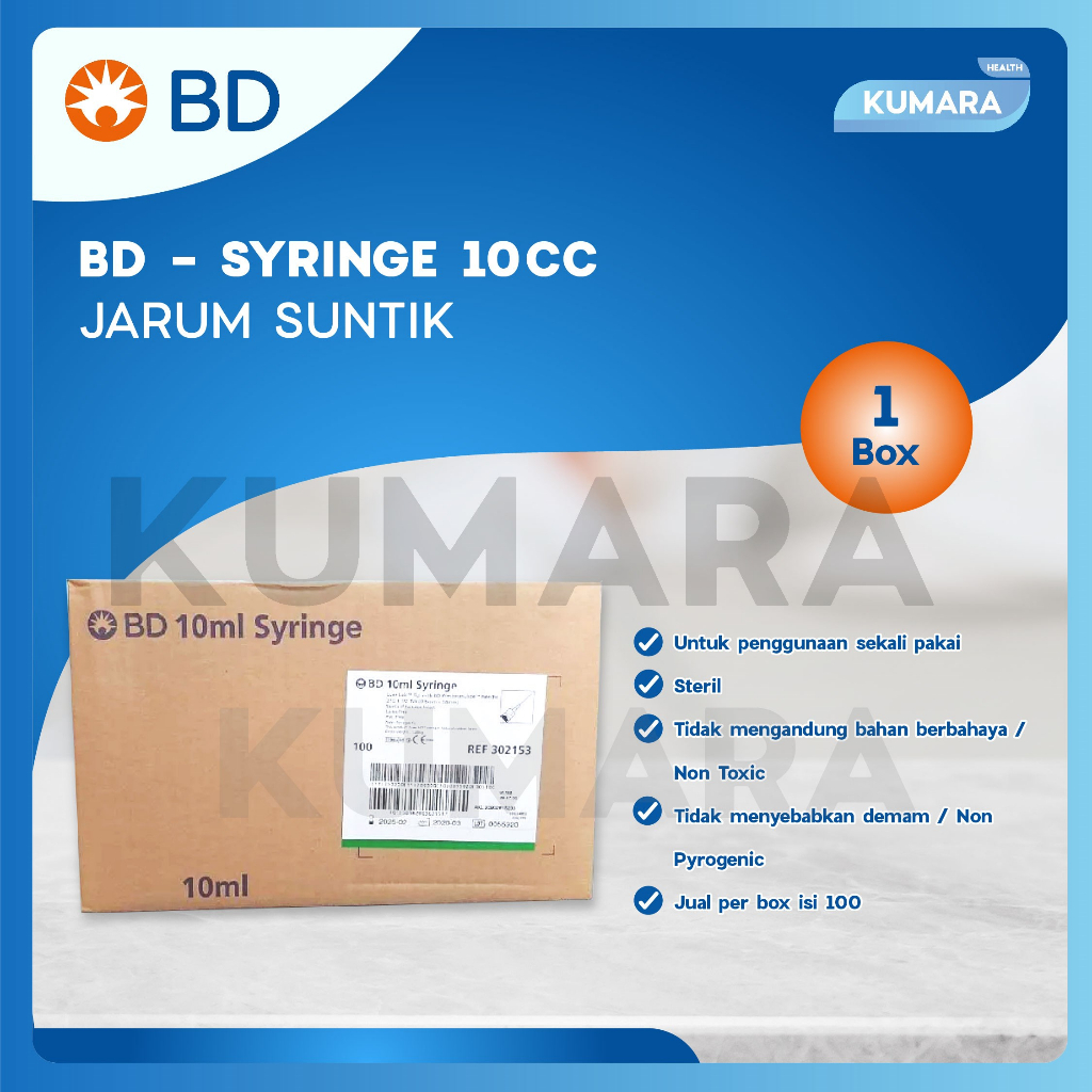Jual BD - Syringe 10cc / Spuit 10ml BOX | Shopee Indonesia
