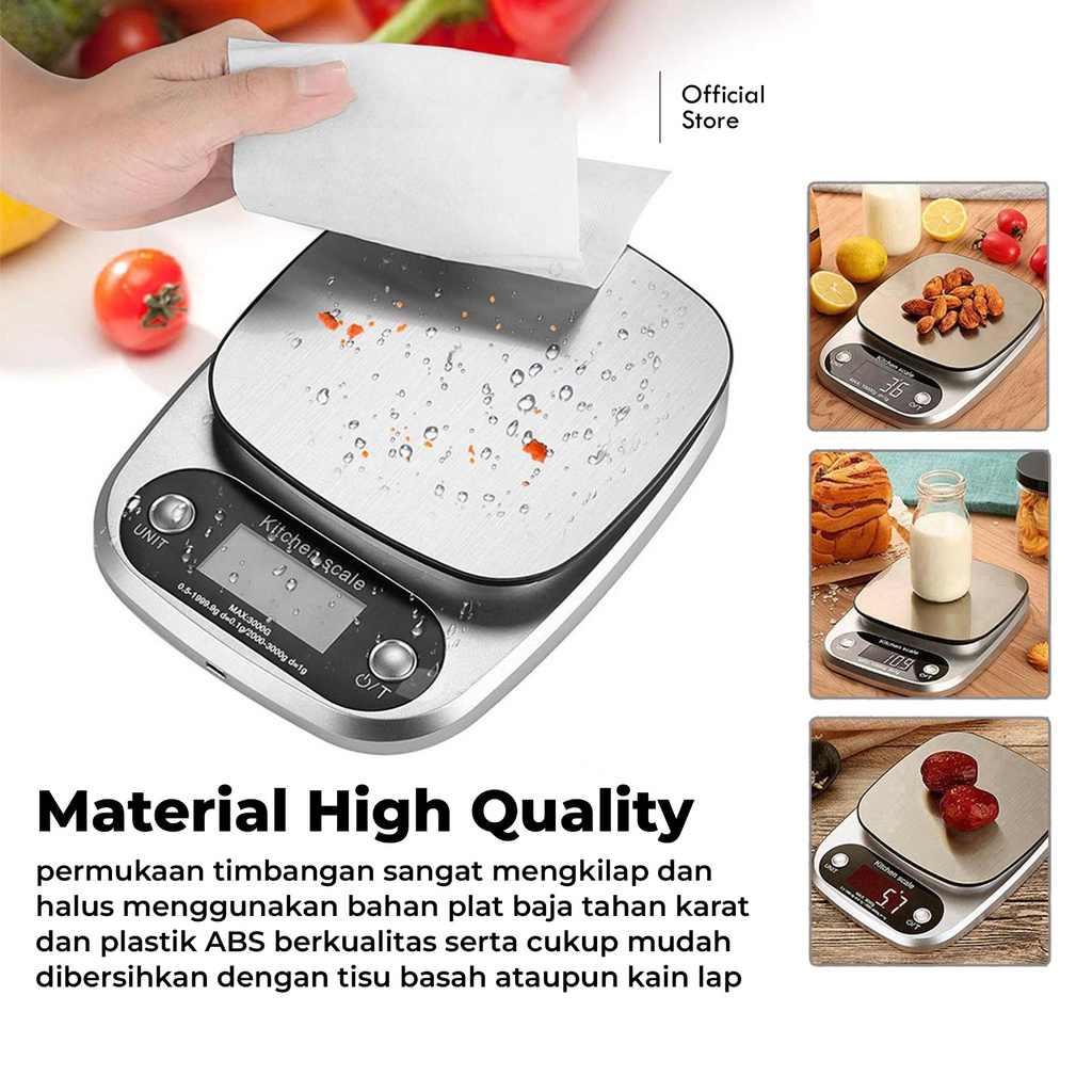Jual Timbangan Digital Kitchen Scale 5kg 10Kg / Timbangan Dapur ...