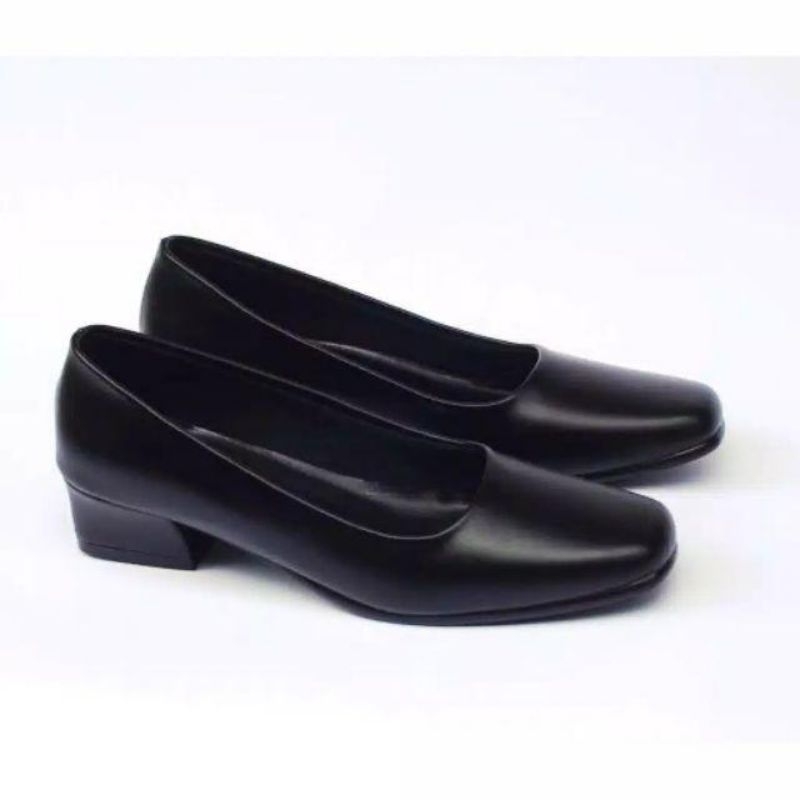 Jual PROMO DISKON Sepatu Pantofel Wanita Terlaris Hak 3 Cm Hitam ...