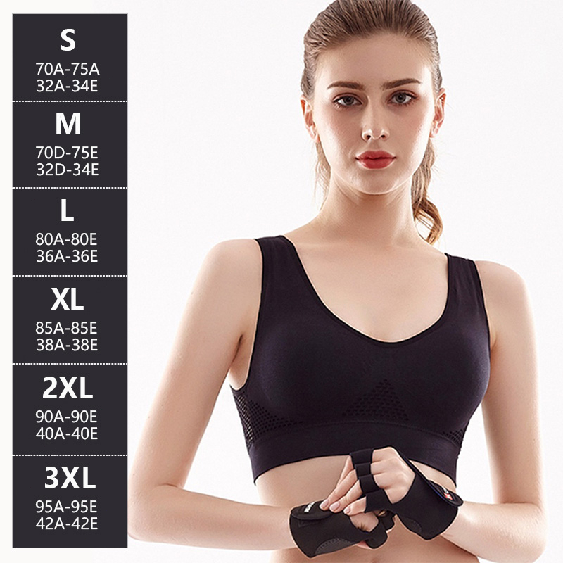Jual Sport bra jumbo S-3XL push up seamless bh olahrage tanpa kawat ...