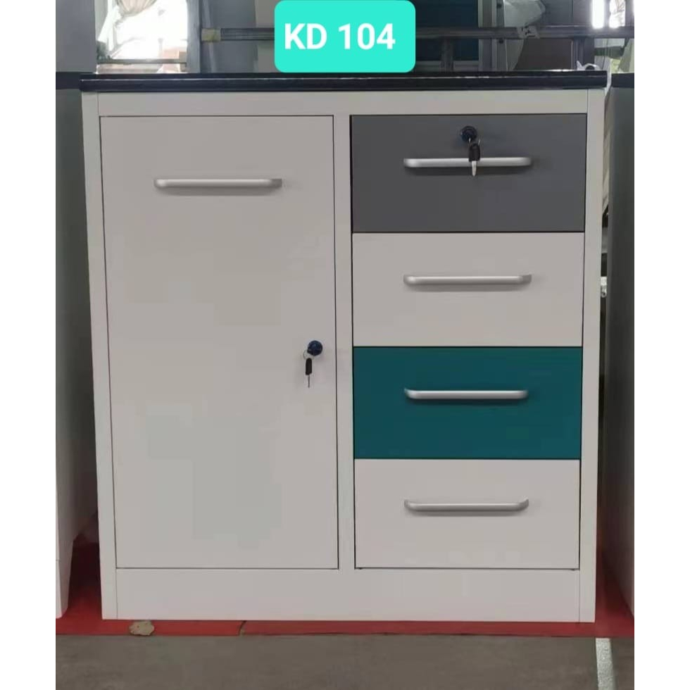 Jual Kitchen Set Lemari Dapur Besi 2 Pintu Bawah + Kunci | Shopee Indonesia
