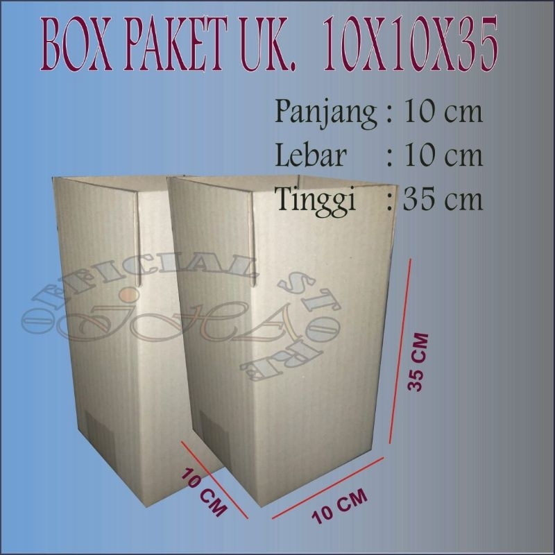 Jual Box Packing UK. 10x10x35 cm kardus online murah carton packaging ...