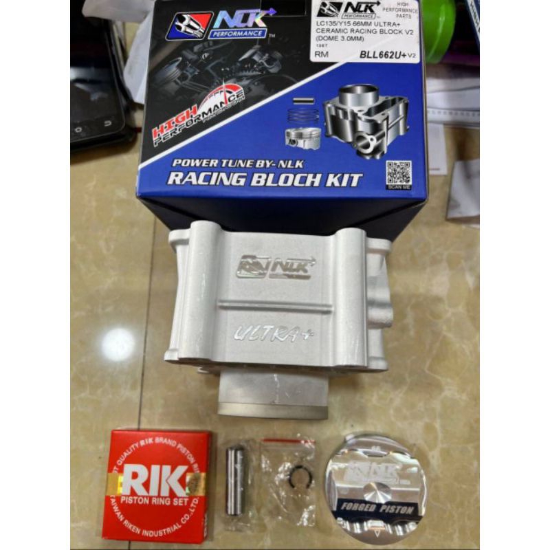 Jual NLK RACING BLOK/BLOCK CERAMIC ULTRA+ UNTUK MX KING/MX 135 SIZE ...