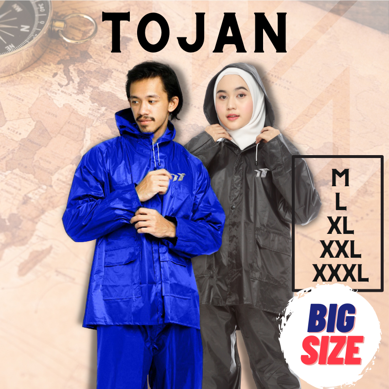 Jual TOJAN SERIES Jas Mantel Mantol Raincoat Hujan Ujan Pria Wanita Jumbo Dewasa Murah Keren ...